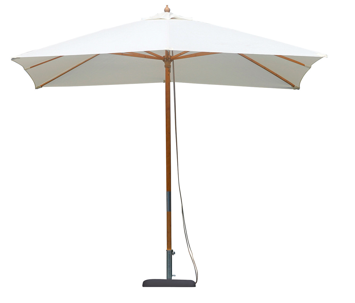 Ombrellone da Giardino 3x2m in Bambù e Poliestere Ecrù - BricoBravo