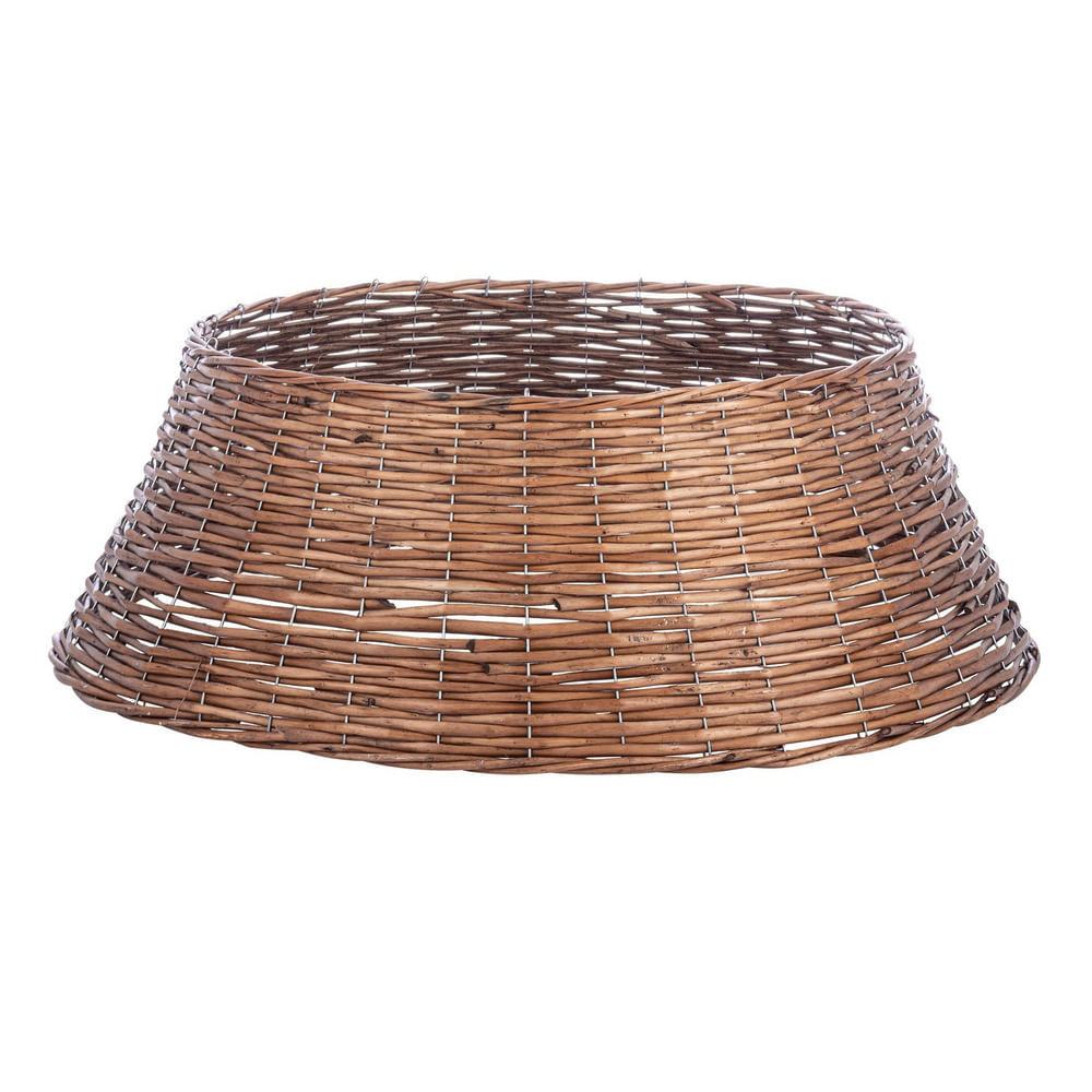 Copri base per albero di natale vimini legno gonna 60 cm colore marrone ...