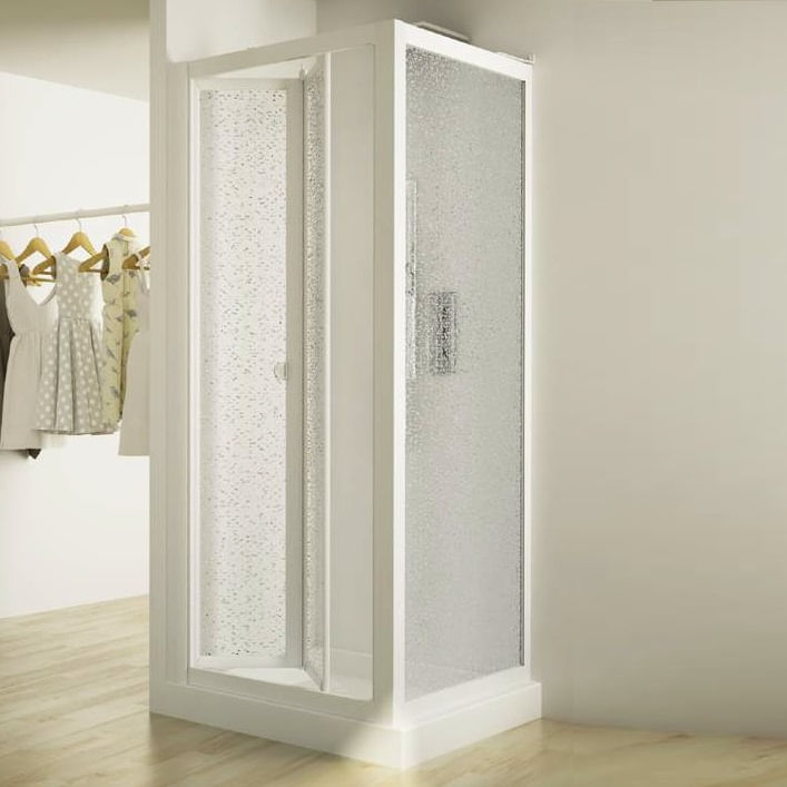 Box doccia a libro soffietto pvc bianco acrilico h.185cm Doplas Duo ...