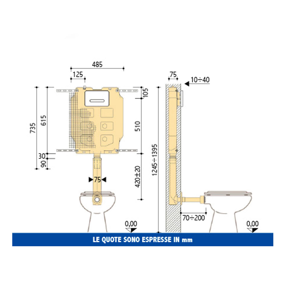 Cassetta incasso pucci sara per wc a pavimento con rivestimento ...