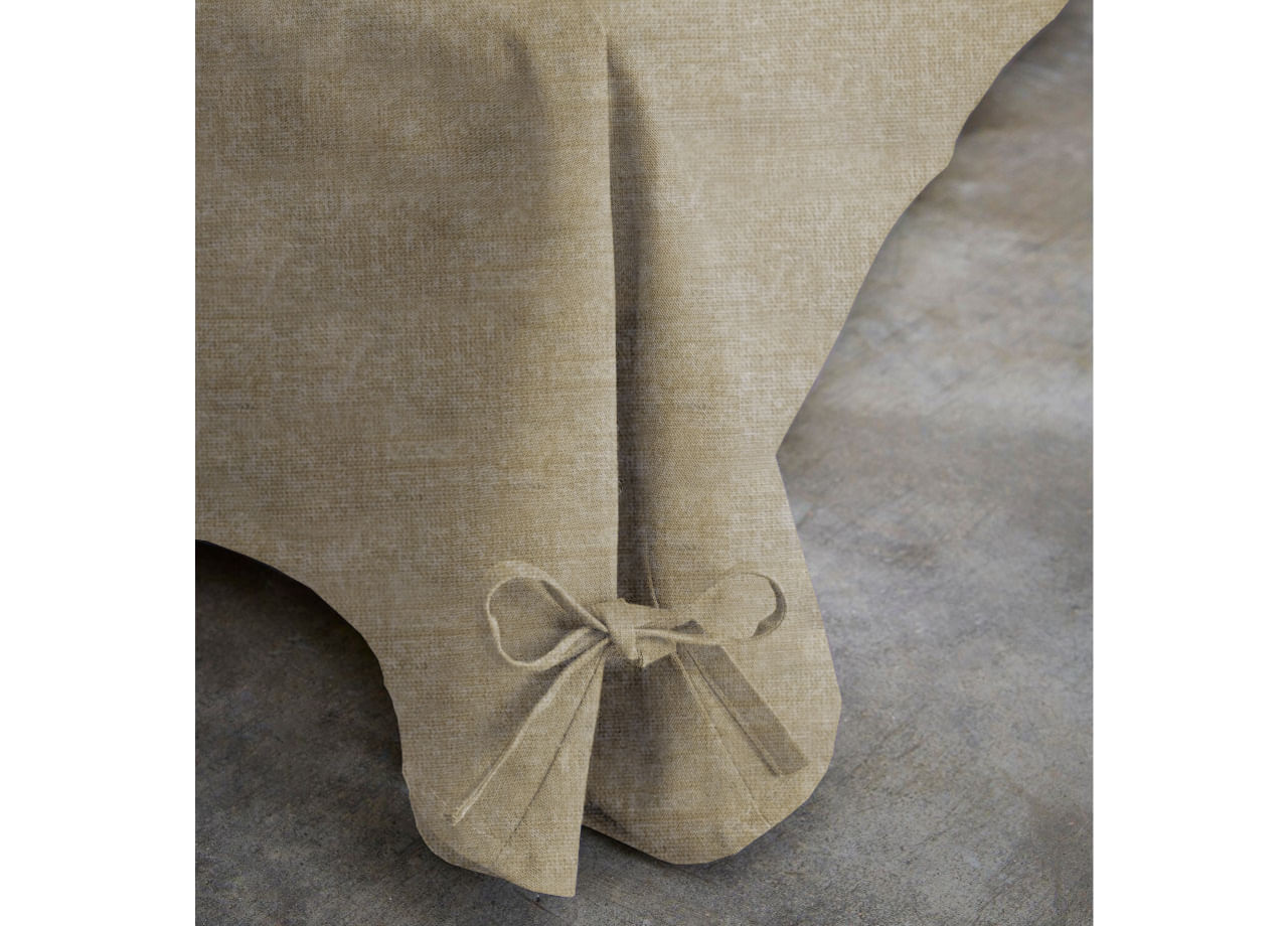 Lenzuolo Vestiletto Montovana Giroletto Colore Panna Melange In Tinta ...