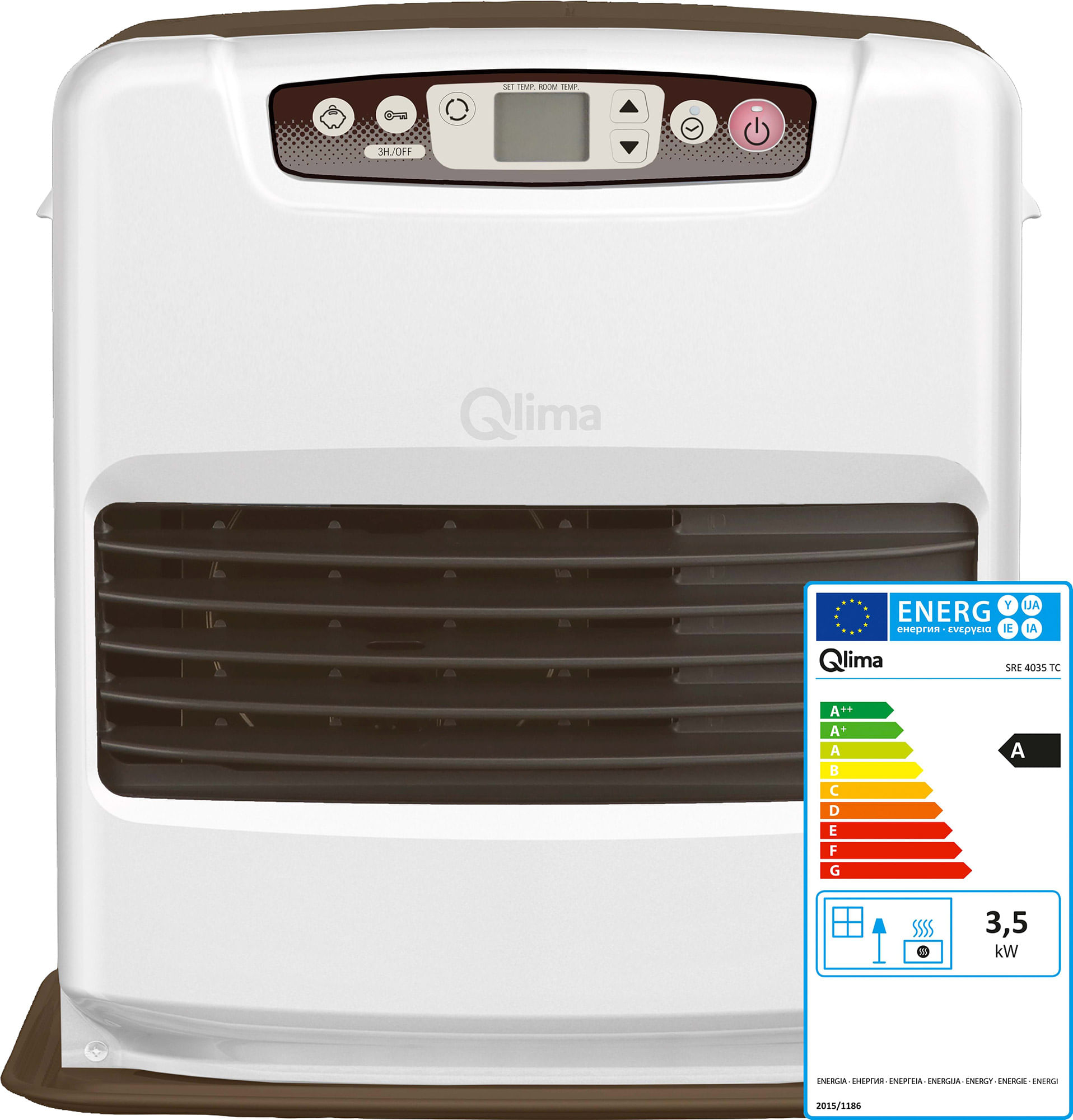 Stufa Elettrica a Combustibile Laser Liquido Portatile 3500W Qlima SRE ...