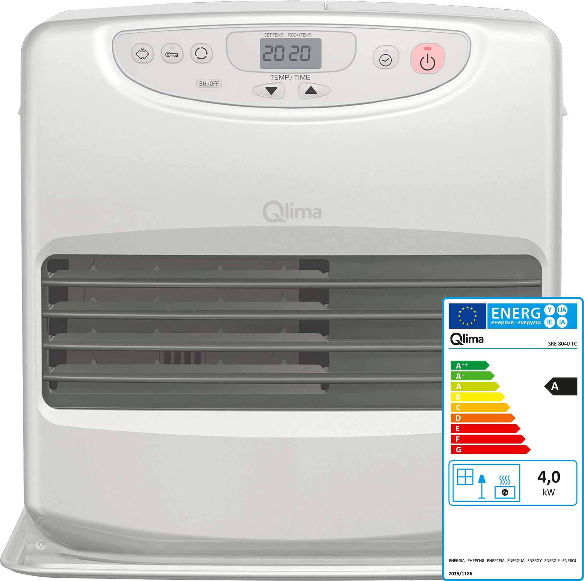 Stufa Elettrica a Combustibile Laser Liquido Portatile 4000W Qlima SRE ...