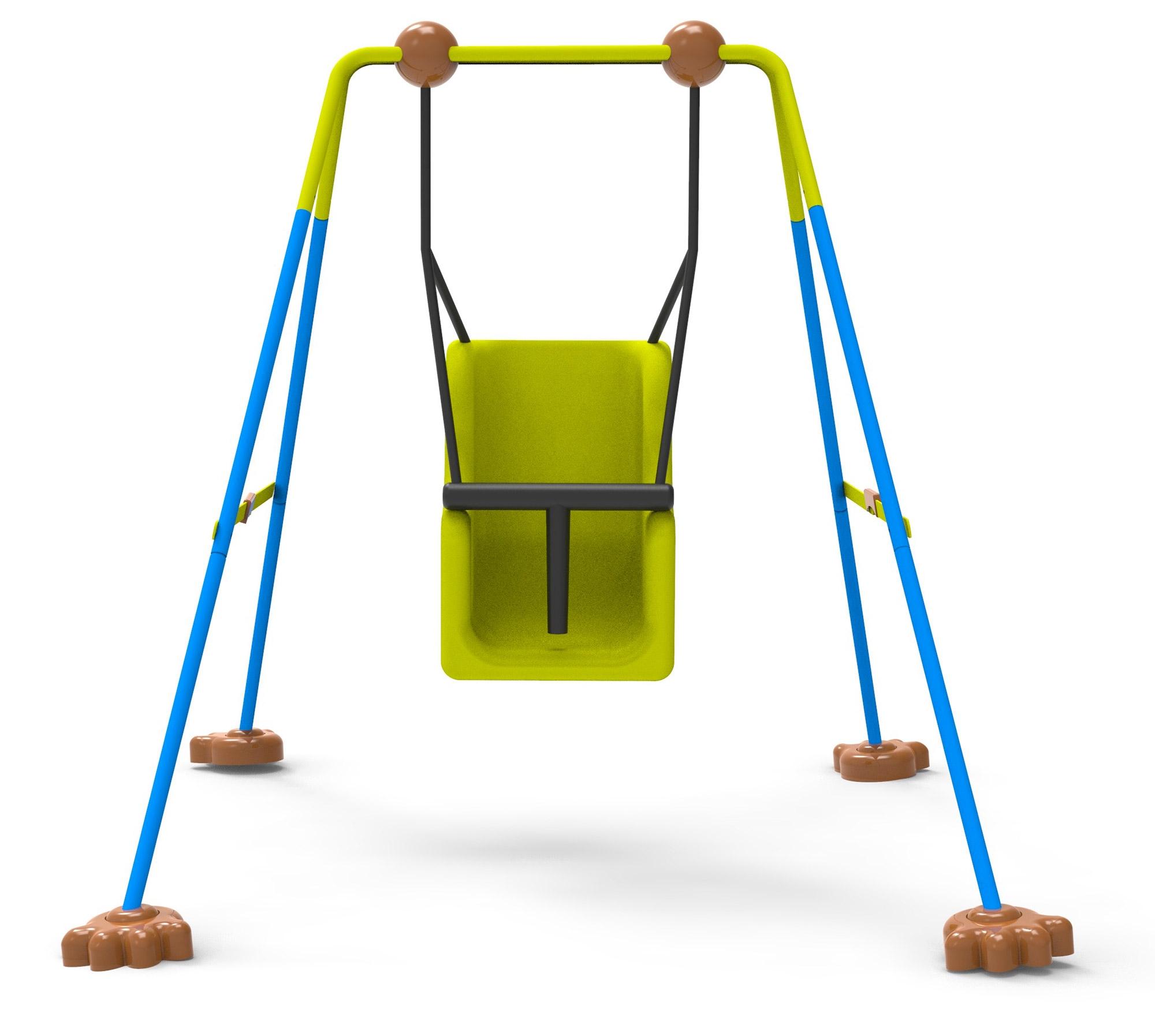 Altalena per Bambini da Giardino 160x115x120 cm in Acciaio Baby Swing ...