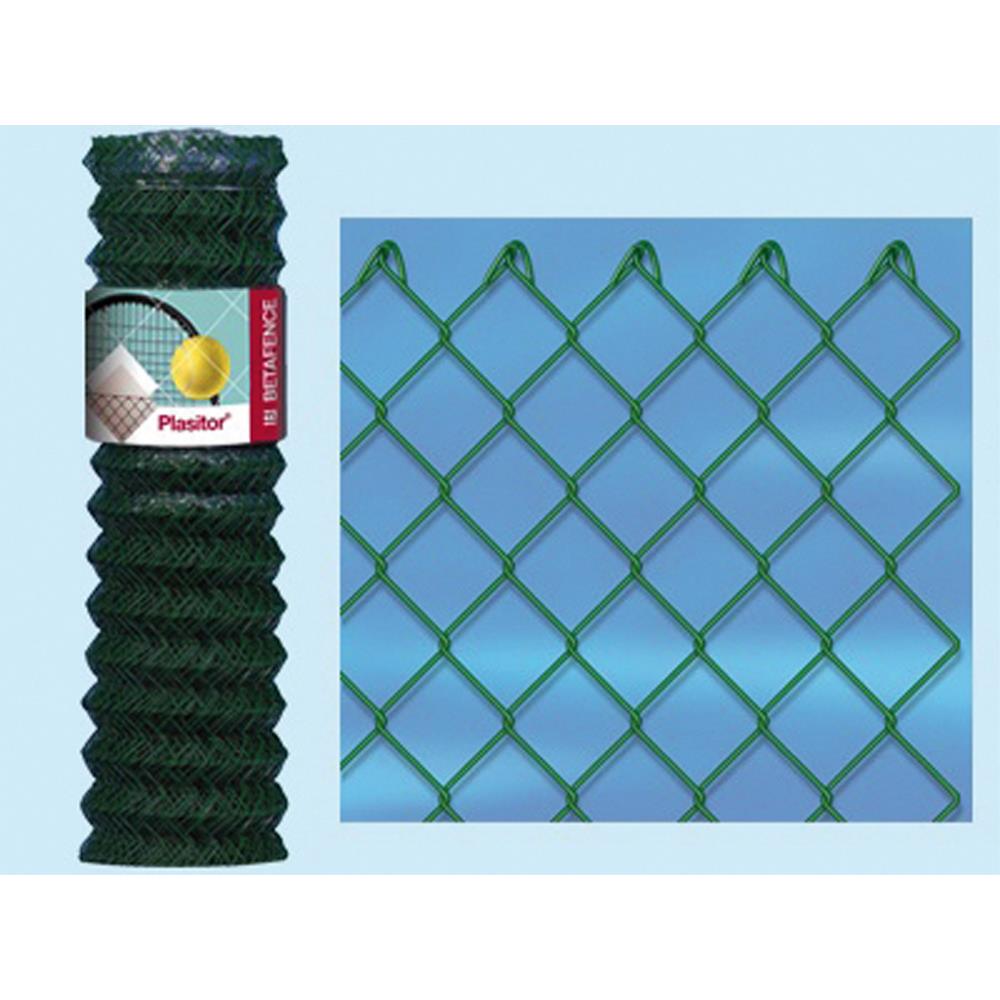 Rotolo rete zincata plastificata L25Xh1,5mt verde maglia romboidale ...