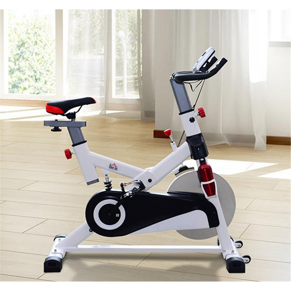 Homcom cyclette allenamento professionale fitness 105x45x103cm bianco ...