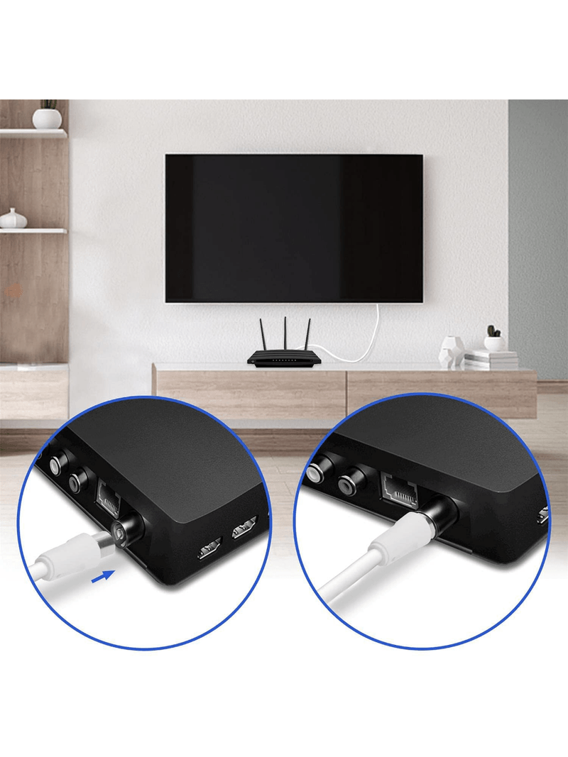 Cavo satellitare TV decoder SP-SP con spina/spina lunghezza 10mt bianco ...