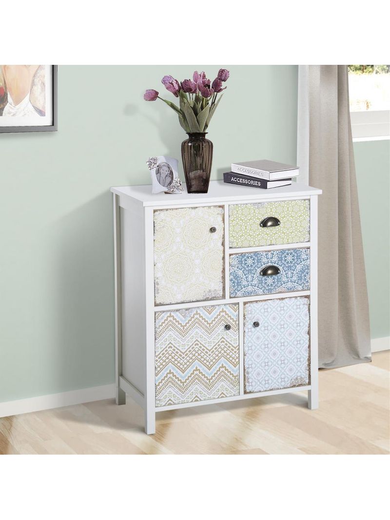 Homcom Mobiletto Cassetti Colorati Stile Moderno 68x34x76cm Bricobravo