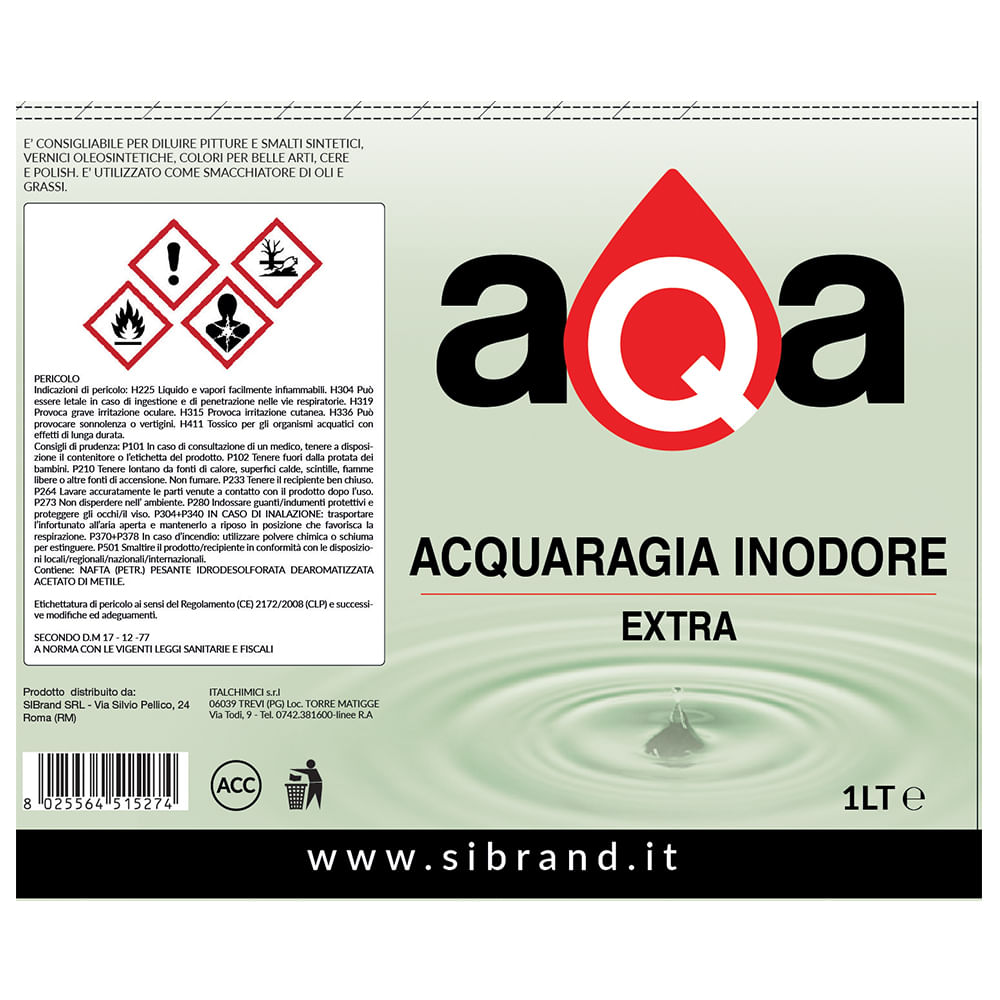 Aqa Acquaragia inodore verde diluente e smacchiante - BricoBravo