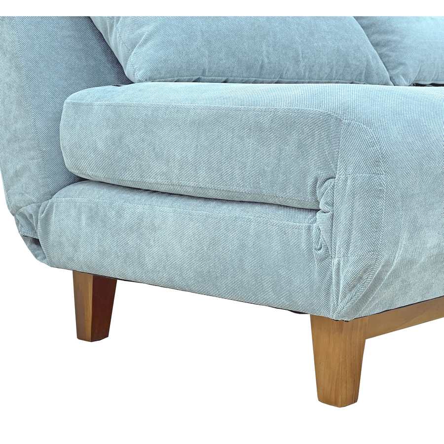 Divano letto trasformabile due posti con cuscini facile da aprire ...