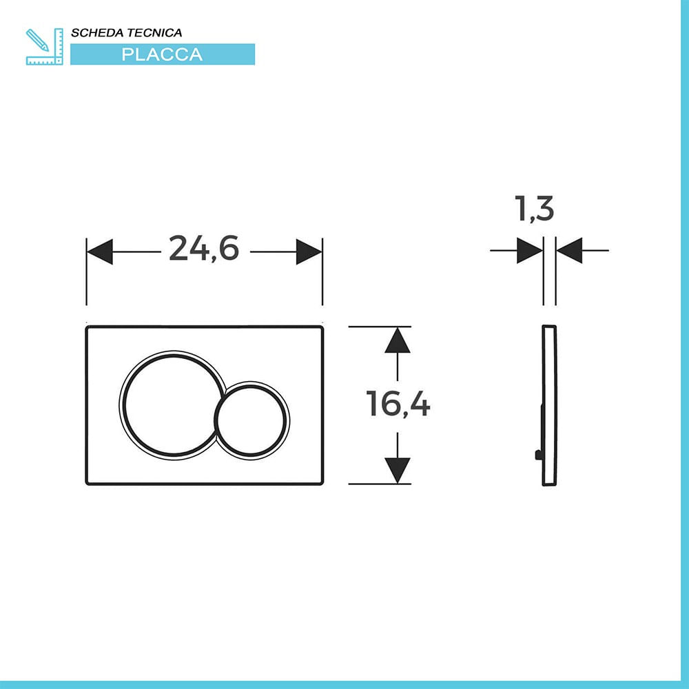 Geberit placca di comando Sigma 01 doppio tasto bianco - BricoBravo