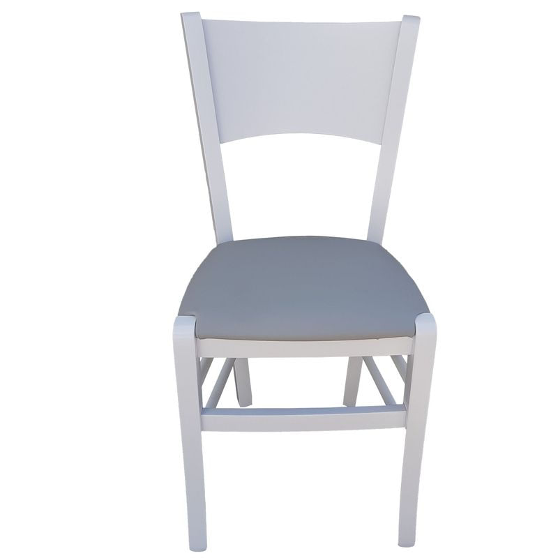 Sedia Lucy Bianca Imbottita Ecopelle - BricoBravo