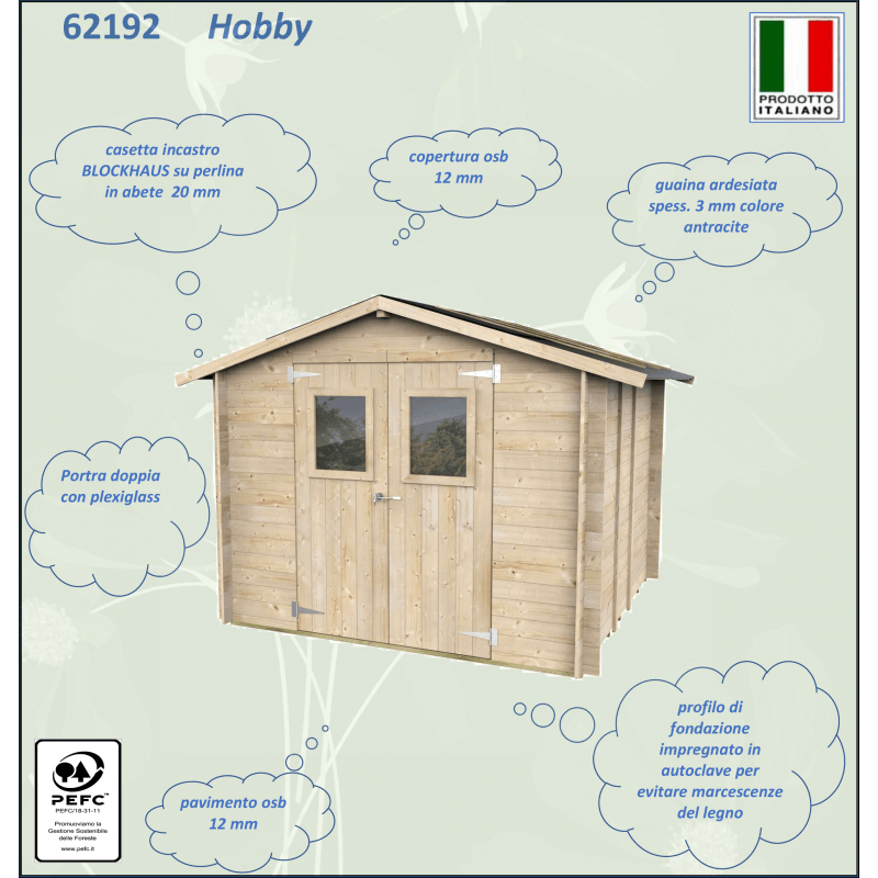 Casetta Bh19 Hobby Varie misure PSF pefc - Porta doppia 248x248 ...