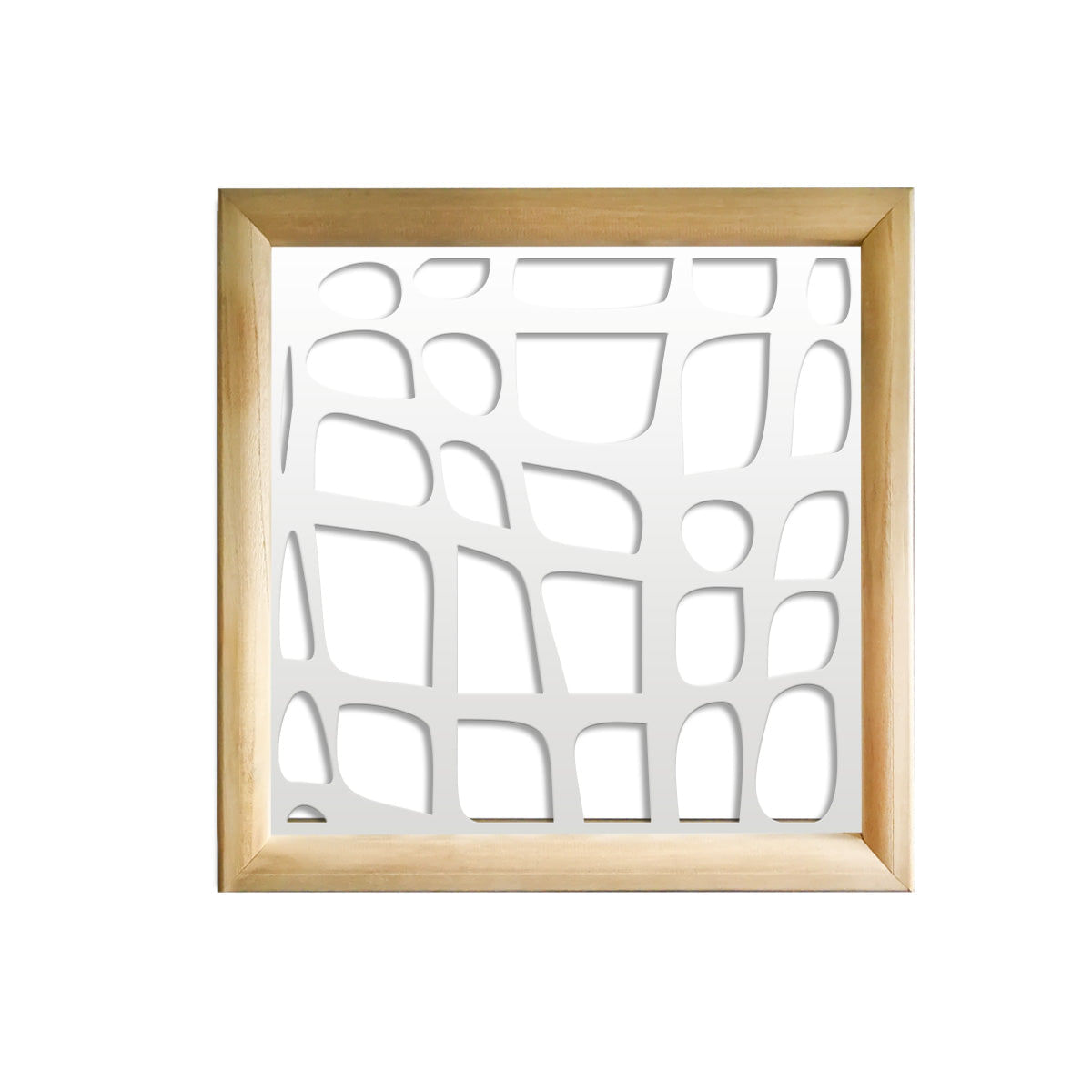 Abstract moduli decorativi in legno e pvc bianco 47x94 cm - BricoBravo